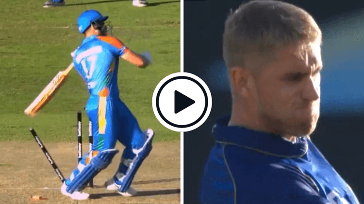 Watch: Marcus Stoinis knocked over by Olly Stone bouncer, falls hit ...