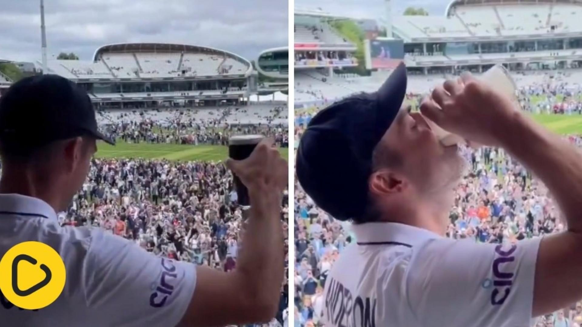 Watch: James Anderson Downs Pint Of Guinness In Seven Seconds On Lord's ...