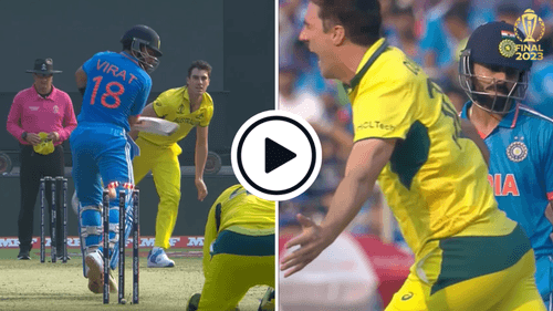 Watch: Pat Cummins silences Narendra Modi Stadium as Virat Kohli chops on