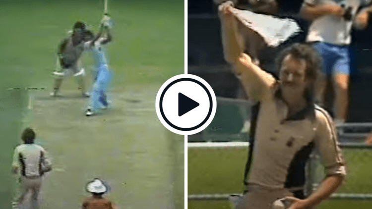 Watch: Jeremy Coney waves white handkerchief after Kapil Dev hits two ...