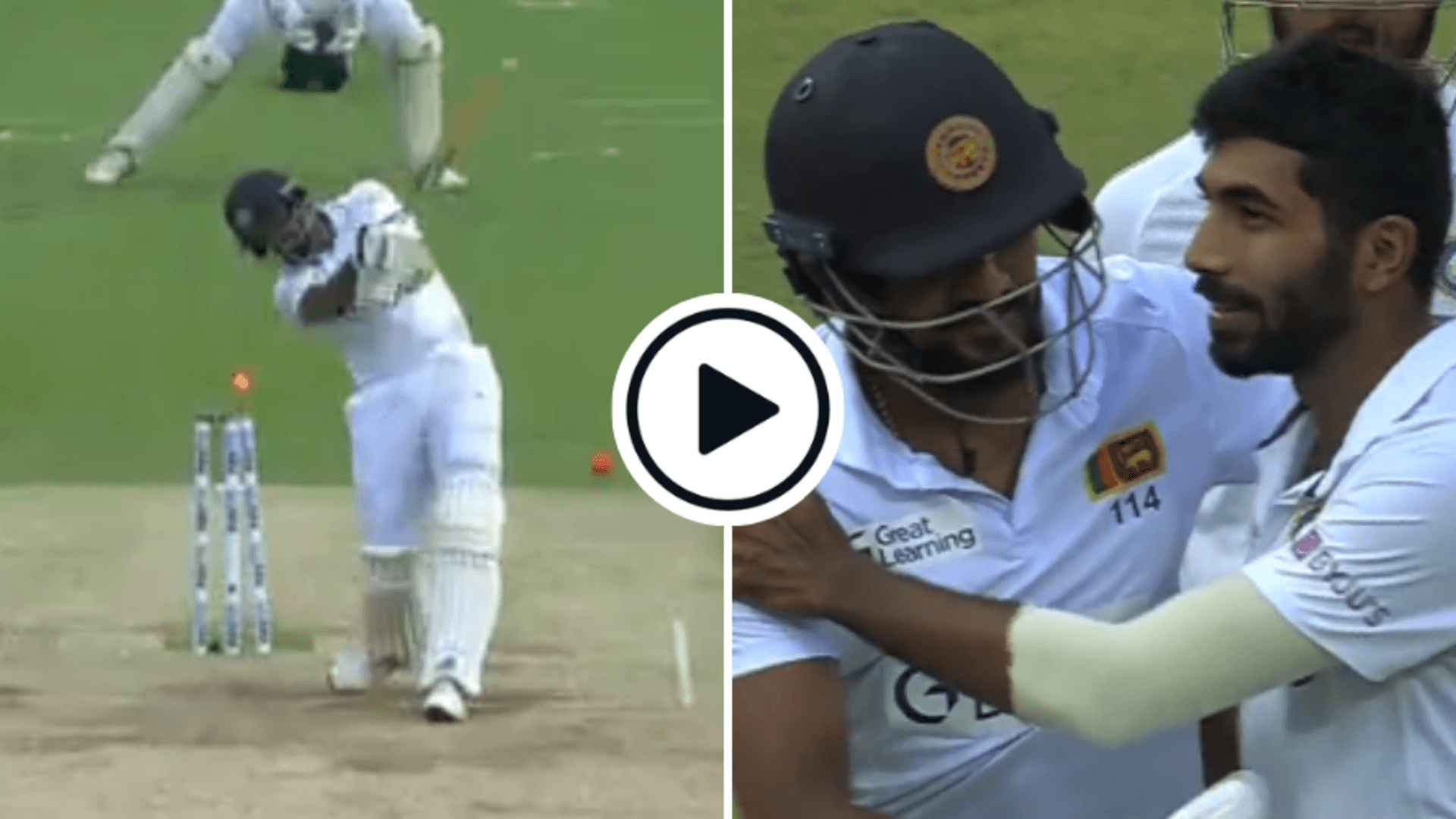 Watch: Jasprit Bumrah heartwarmingly rushes to embrace Suranga Lakmal after ending his career ...