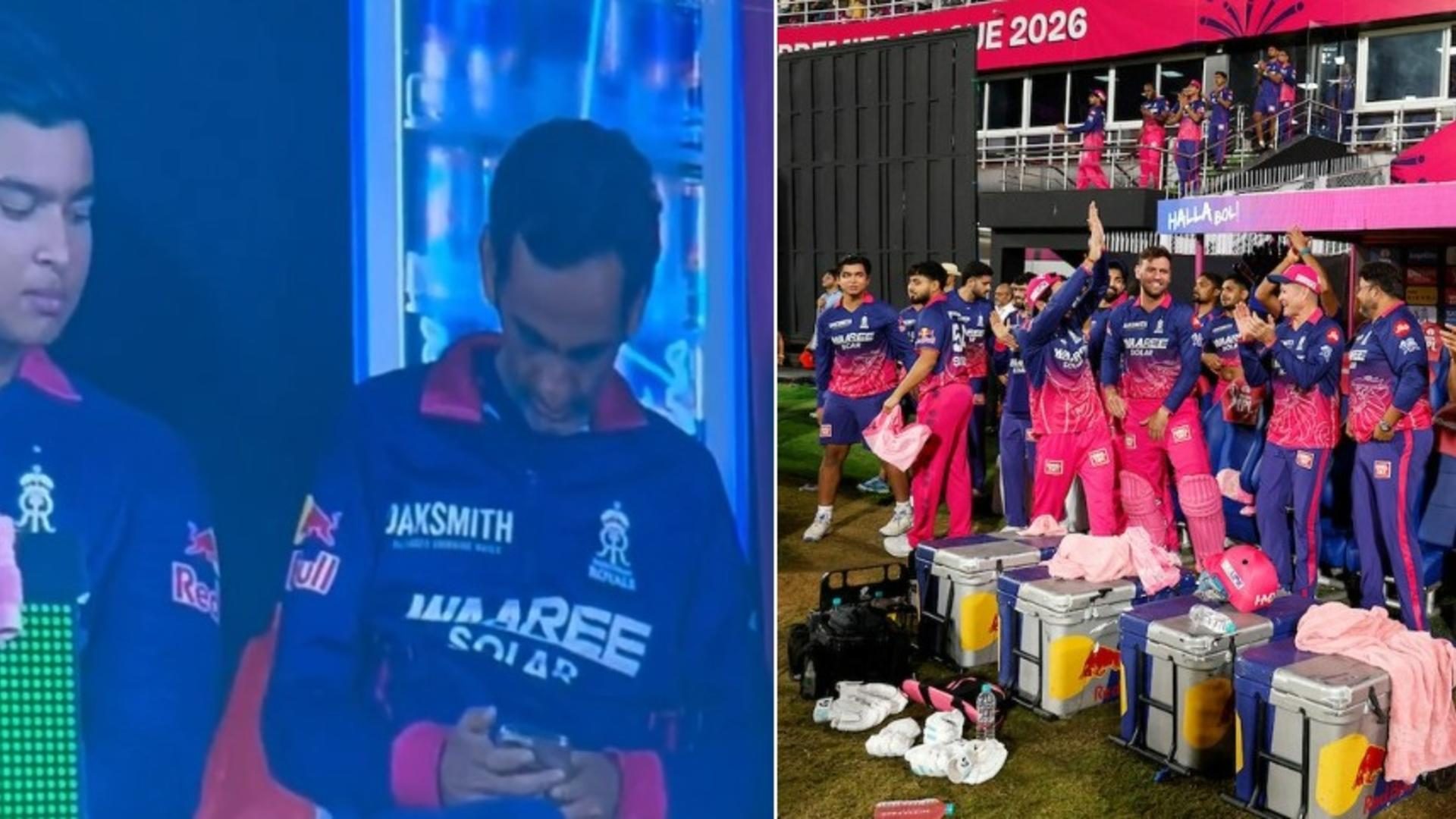 RR Support Staff Spotted Using Mobile Phone In The Dugout Vs RCB - Here ...