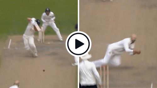 Watch: Nathan Lyon takes exceptional full-stretch catch off his own bowling