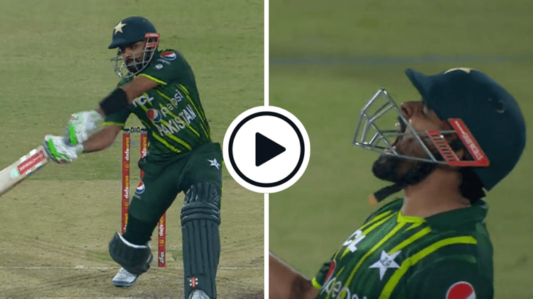 Watch: Babar Azam launches over cover, roars in celebration after ...